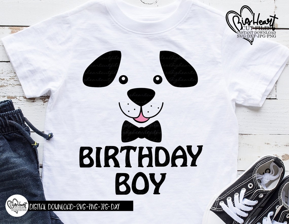 Puppy Birthday Boy Svg Png Jpg Dxf Boy Birthday Svg Dog - Etsy