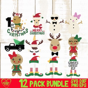 Winter Svg Bundle Christmas Clip Art Christmas Bundle Svg Gingerbread ...