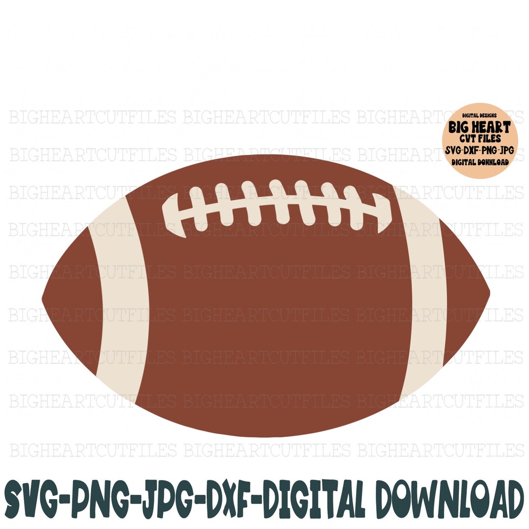 Football Svg Png Jpg Dxf Football Silhouette and Cricut Cut File ...