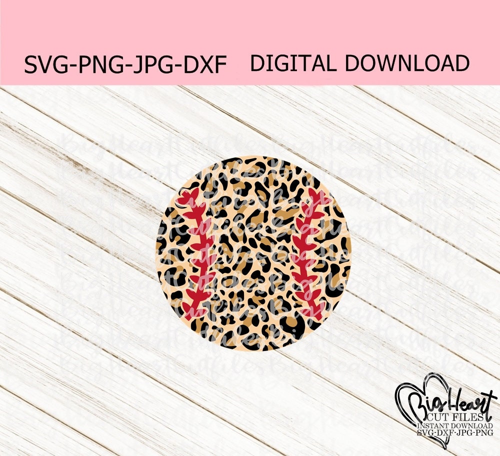 Leopard Baseball Ball Svg Png Jpg Dxf Baseball Svg - Etsy