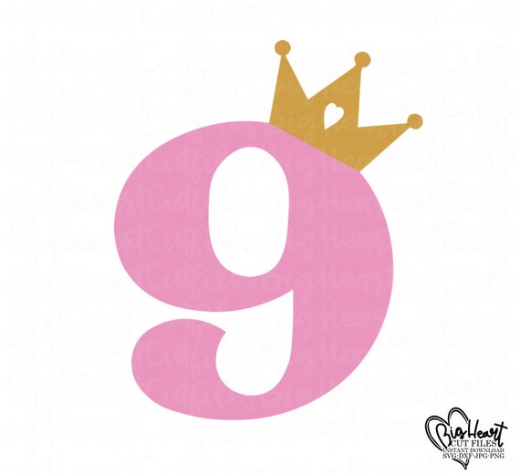 Birthday Confetti Svg Nine Svg File For Cricut Ninth Birthday Svg Nine ...