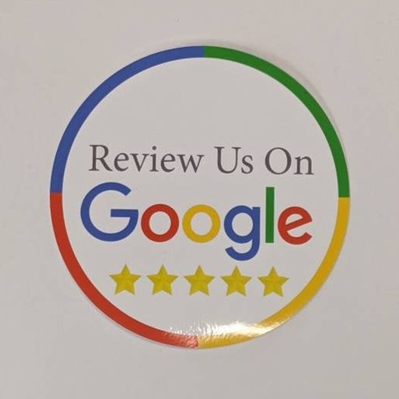 Review Us on Google Static Cling - Great for Small Businesses - Etsy