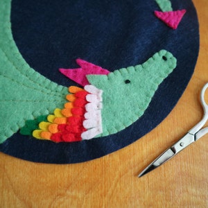 Rainbow Dragon Candle Mat Pattern Felt Sewing Pattern Printable PDF - Etsy