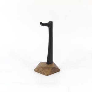 Wooden Headset Stand | Unique Headphone Holder | Minimalist Wood Desk ...
