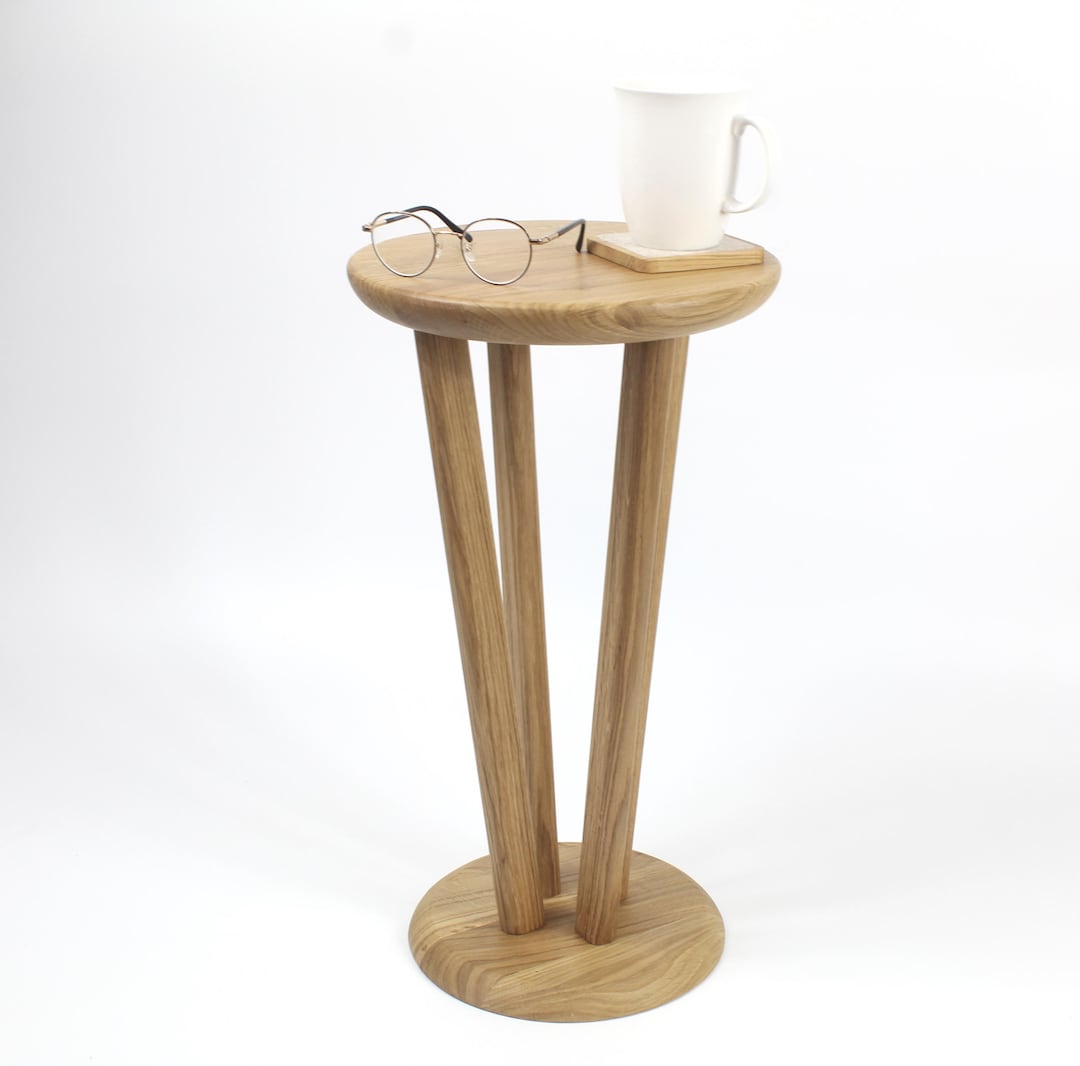 Small Wooden Side Table – Modern Nightstand & Sofa Table | Handmade ...