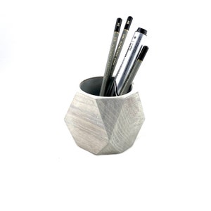 Wooden Pencil Holder for Desk | Large Pen Storage | Minimalist Office ...