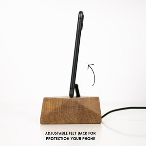 Wooden Dual Docking Station Double iPhone Charging Station Wood Phone ...