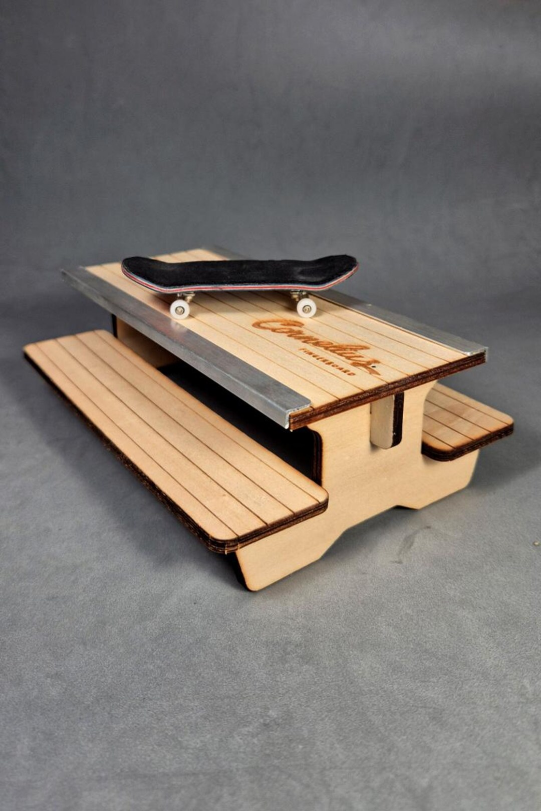 Picnic Table • Wood and Aluminum Module • Fingerboard Obstacle - Etsy