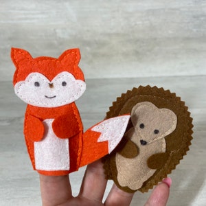 Felt Forest Animal Finger Puppet Set, Educational Montessori Inspired ...