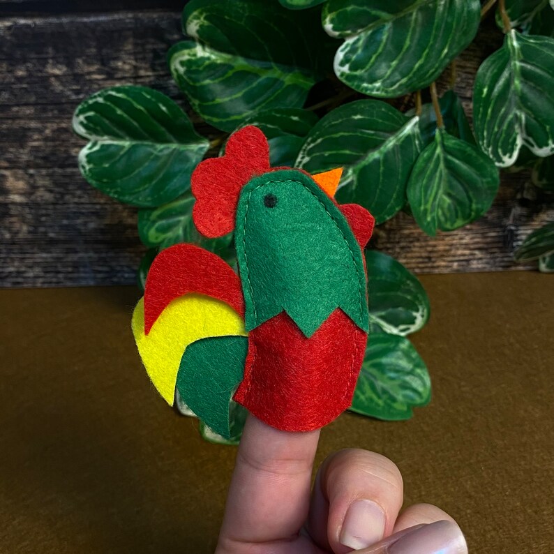 Felt Farm Animal Finger Puppet Set: Handmade Montessori Toy - Etsy