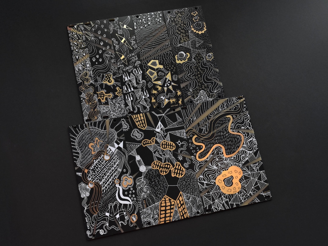 8x Eurorack Blank Panels With Artwork, 4/6/8/10/14/16HP New Designs ...