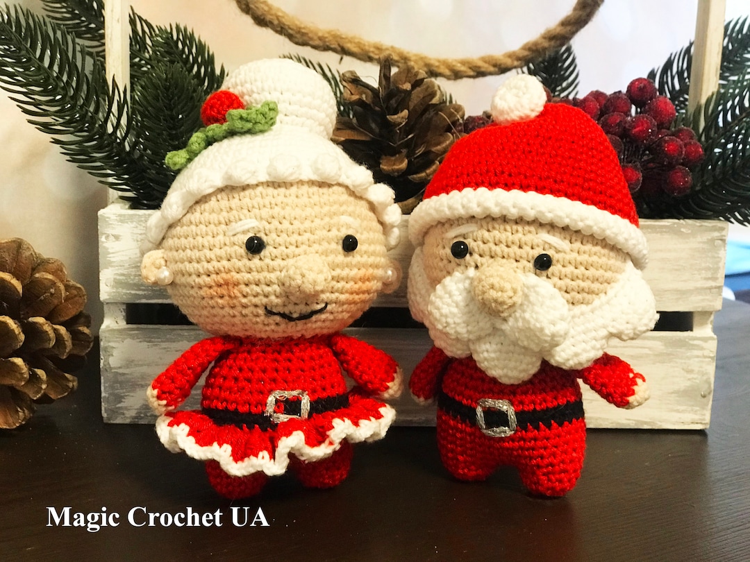 Crochet Christmas Santa Pattern, Christmas Crochet Amigurumi Pattern ...