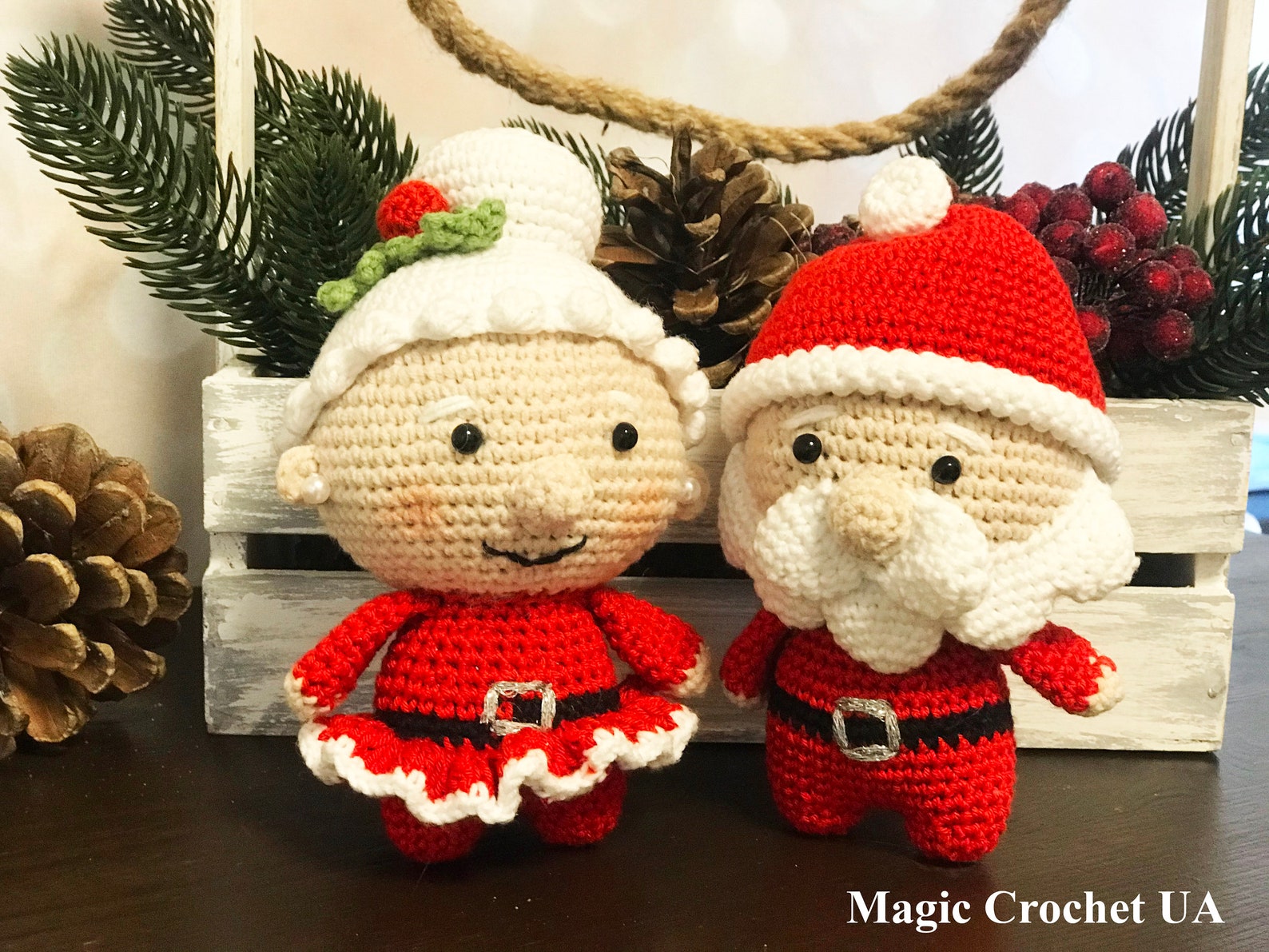 Crochet Christmas Santa Pattern, Christmas Crochet Amigurumi Pattern ...