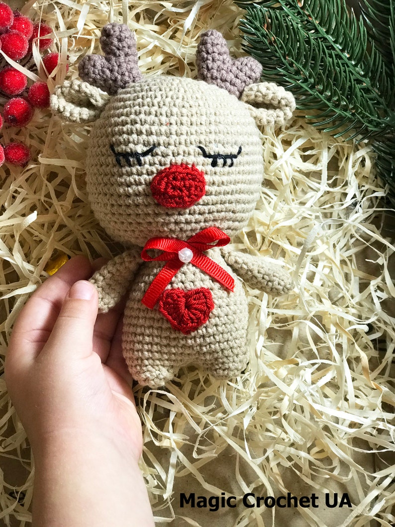 Crochet Deer pdf crochet elk tutorial christmas crochet | Etsy