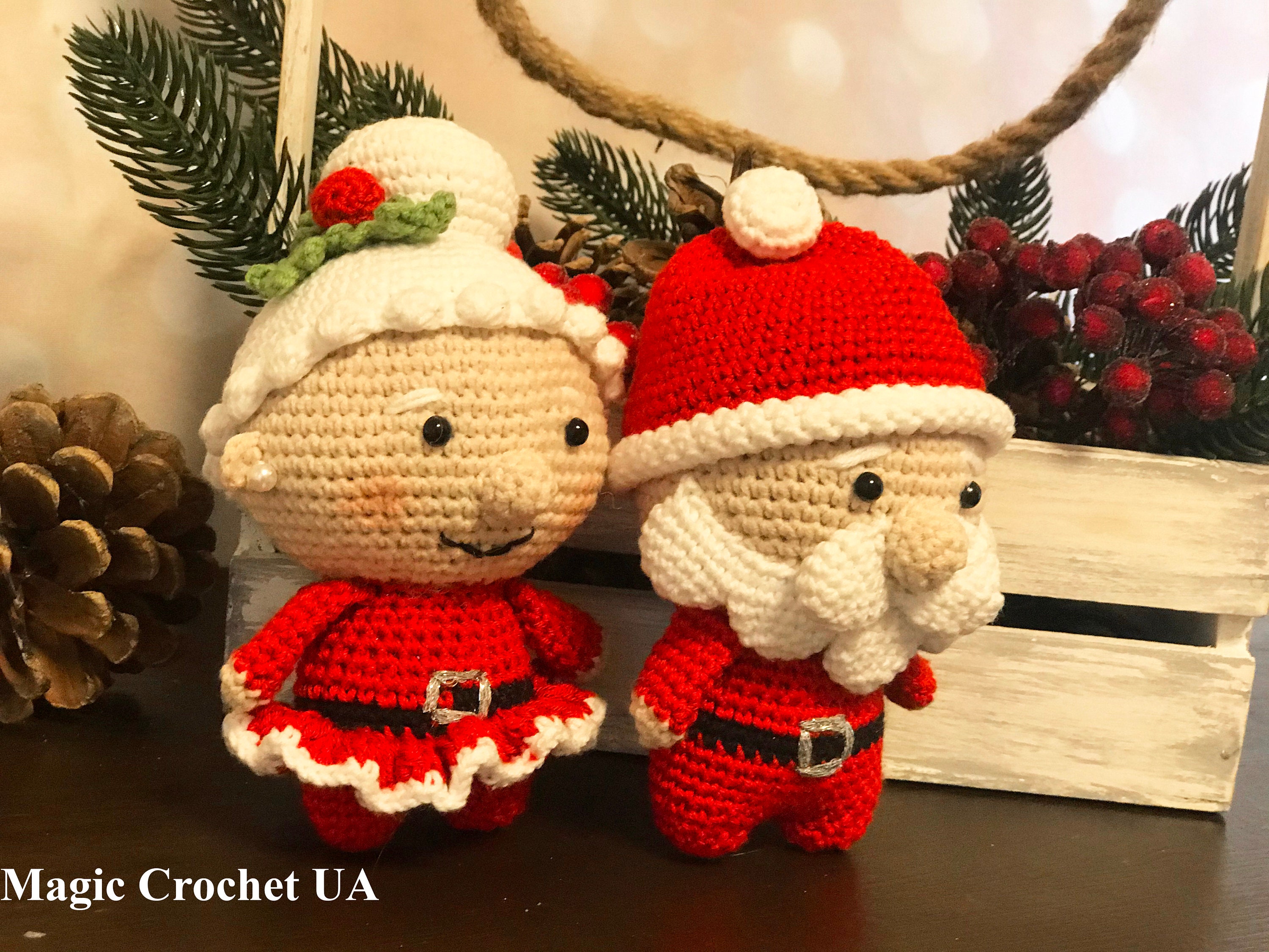 Crochet Christmas Santa Pattern, Christmas Crochet Amigurumi Pattern ...