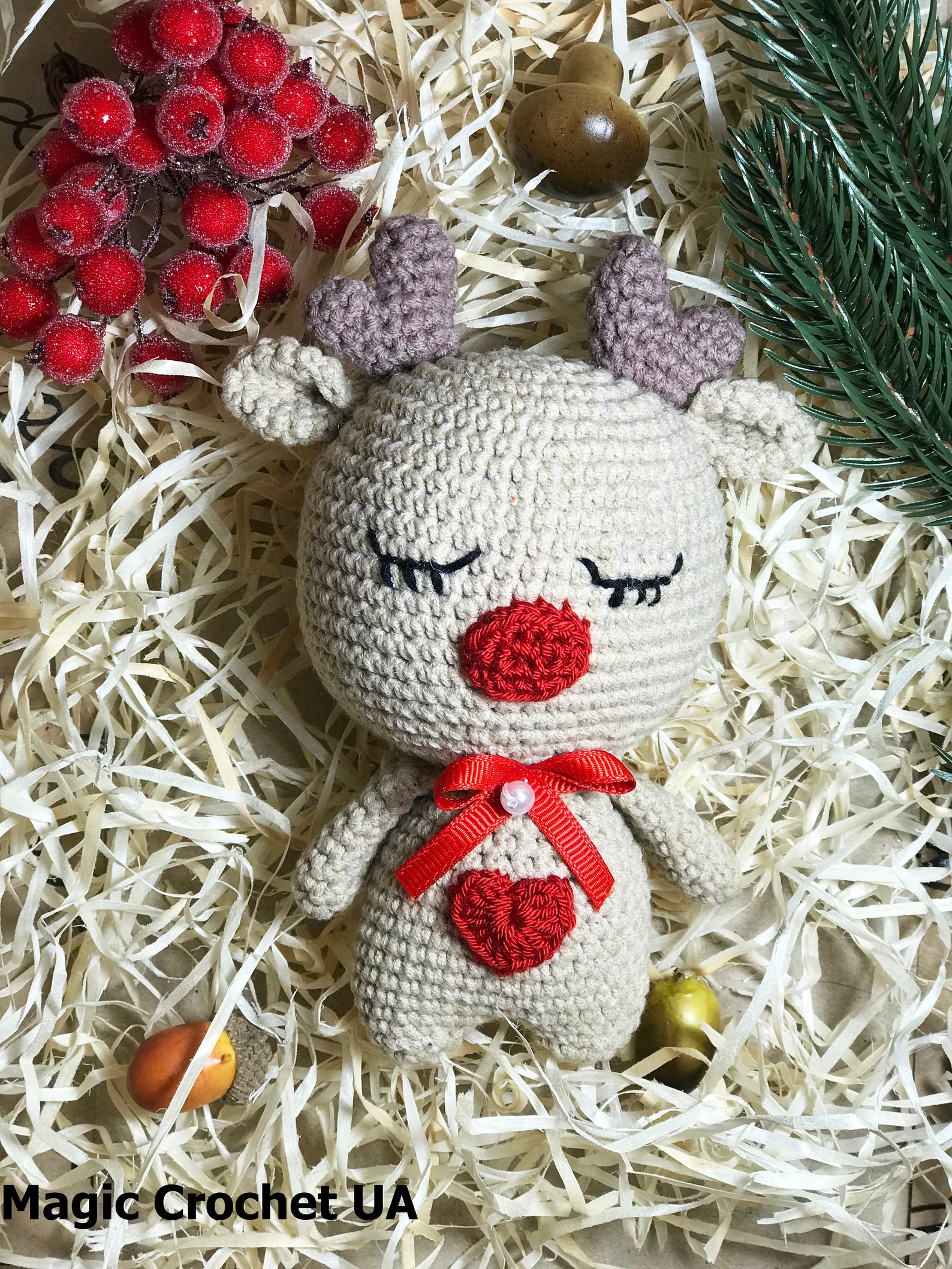 Crochet Deer Pdf, Crochet Elk Tutorial, Christmas Crochet Pattern ...
