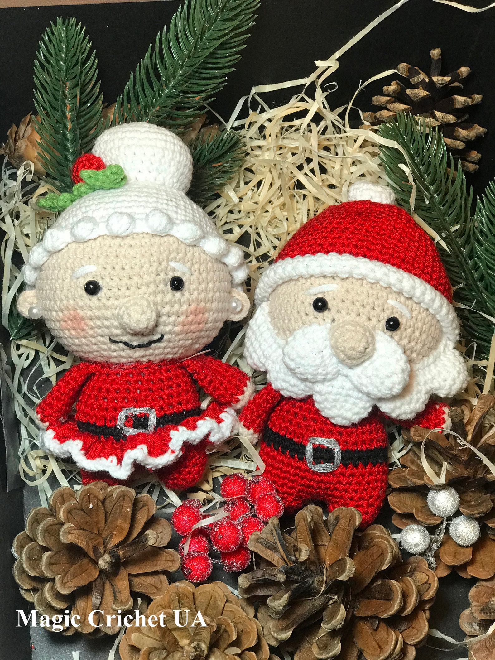 Crochet Christmas Santa Pattern, Christmas Crochet Amigurumi Pattern ...