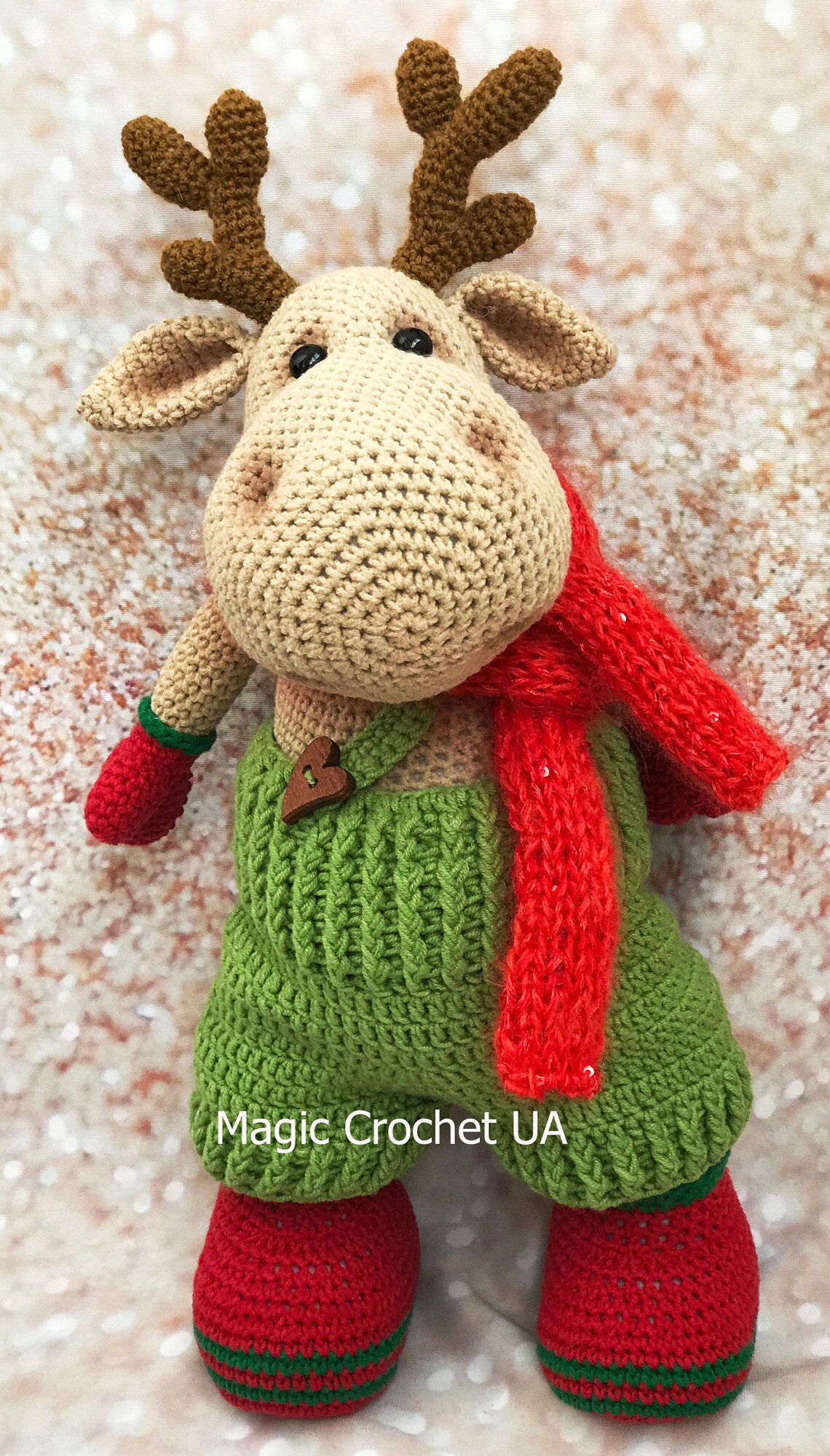Crochet Deer Pattern, Crochet Elk, Christmas Deer, Christmas Elk ...