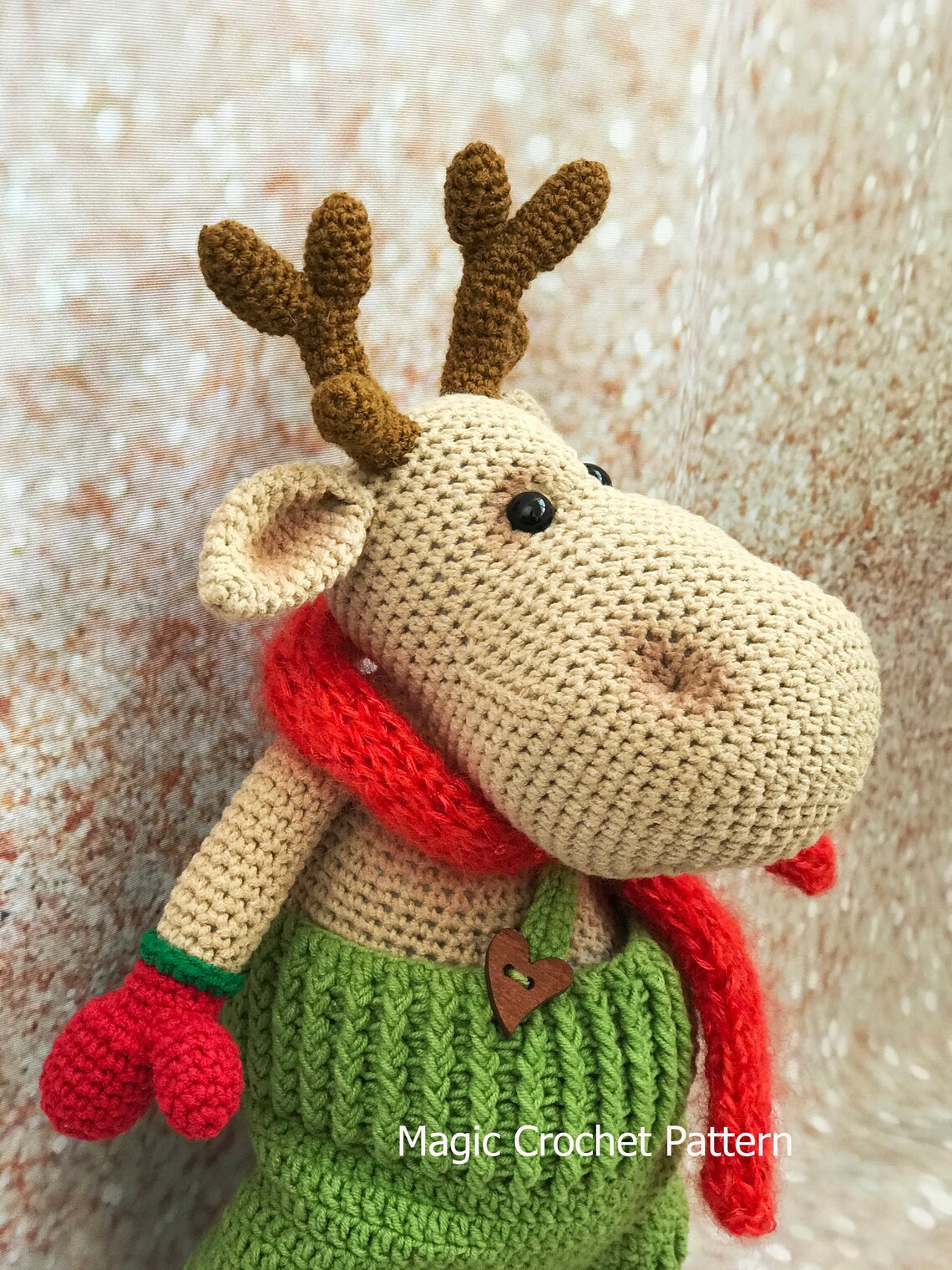 Crochet Deer Pattern, Crochet Elk, Christmas Deer, Christmas Elk ...