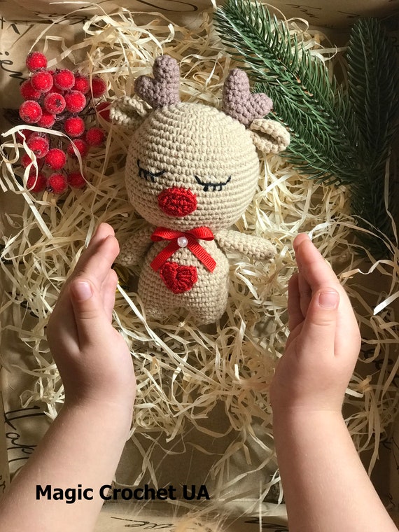 Crochet Deer pdf crochet elk tutorial christmas crochet | Etsy