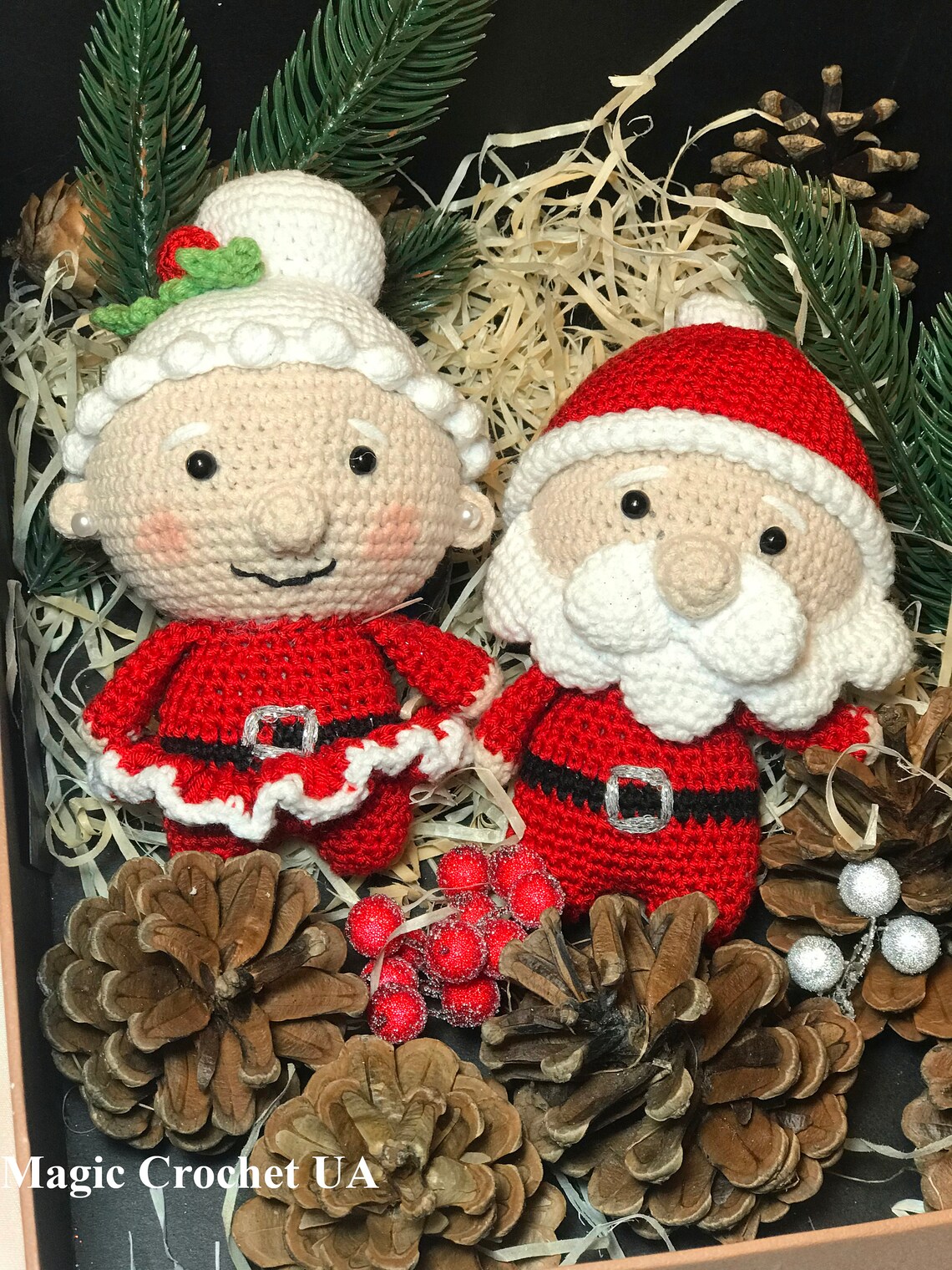 Crochet Christmas Santa Pattern, Christmas Crochet Amigurumi Pattern ...
