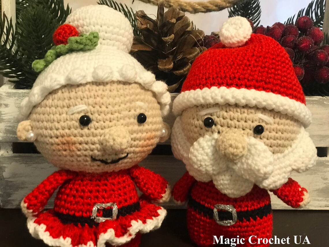 Crochet Christmas Santa Pattern, Christmas Crochet Amigurumi Pattern ...
