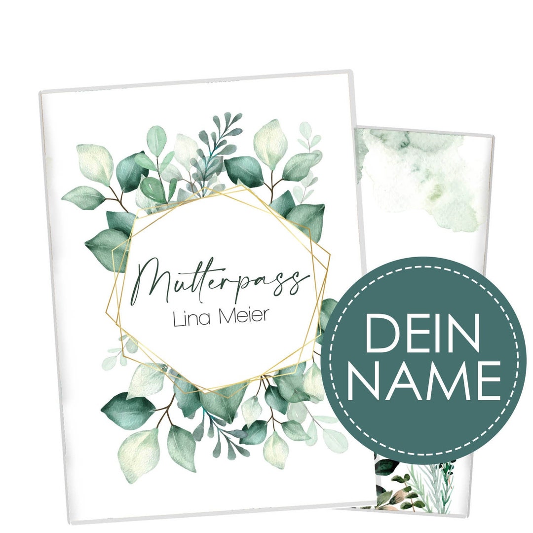 Personalized Maternity Record Book Cover for the German Maternity ...