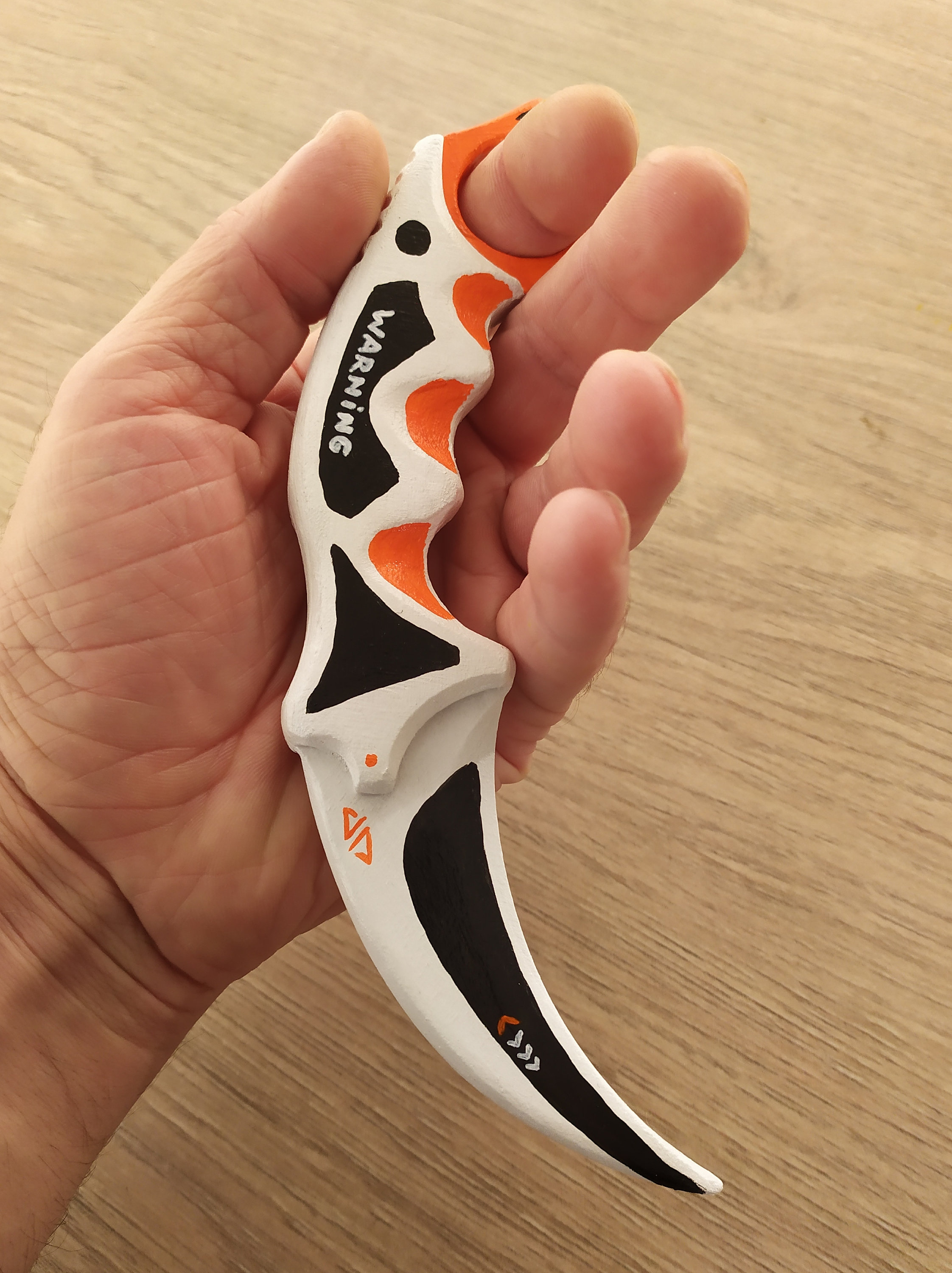 Karambit Wood Knife toy for Fans of Computer Games and - Etsy