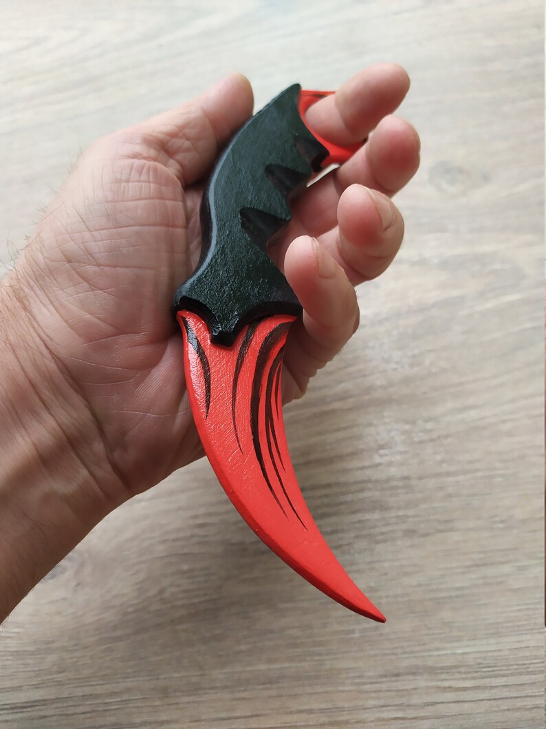 Wooden Mock-up of a Karambit Claw Knife for Fans of Computer Games, Toy ...