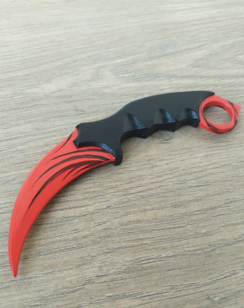 Wooden Mock-up of a Karambit Claw Knife for Fans of Computer Games, Toy ...