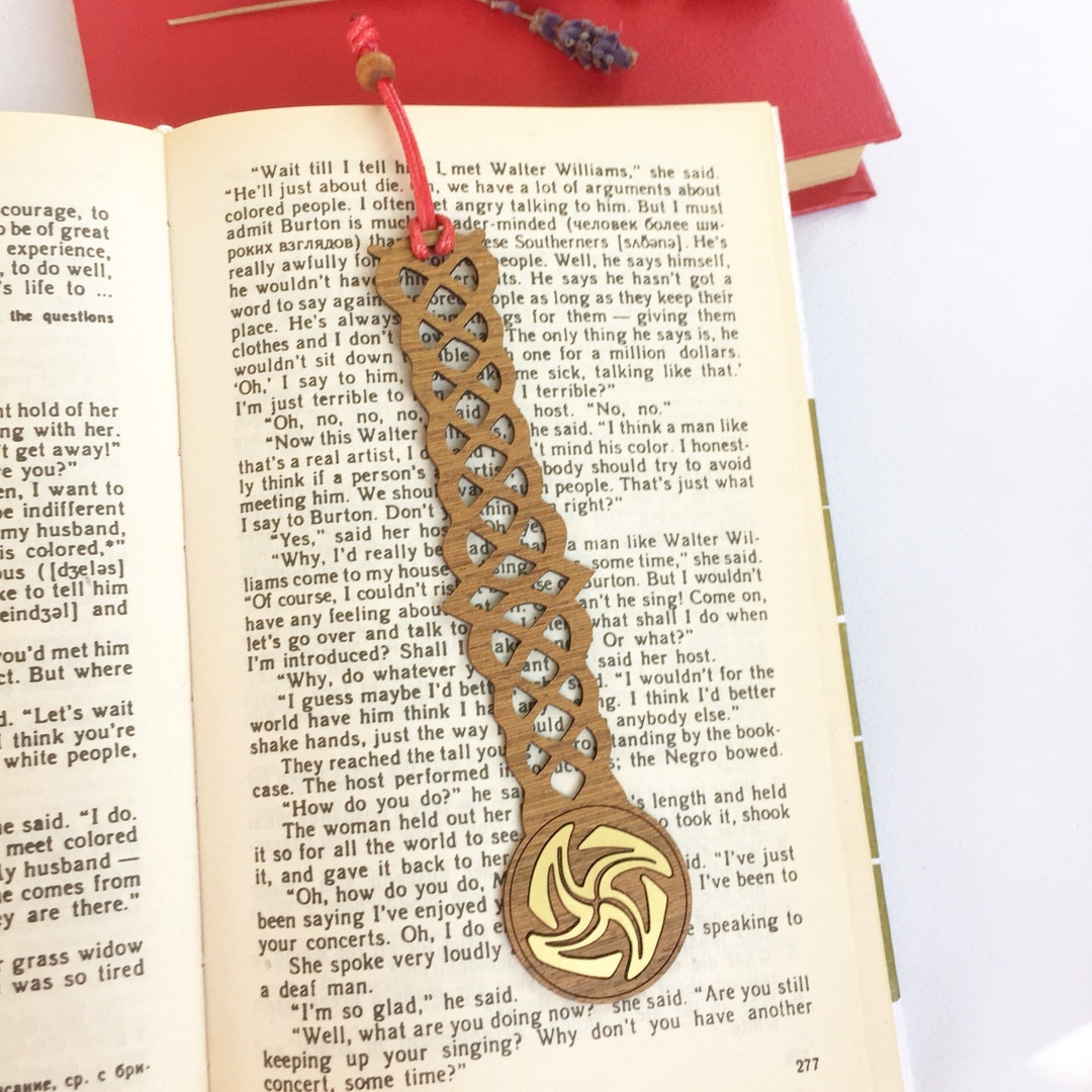 Slavic Symbol Bookmark, Wooden Bookmark Inlay, Vaiga Amulet Bookmark ...