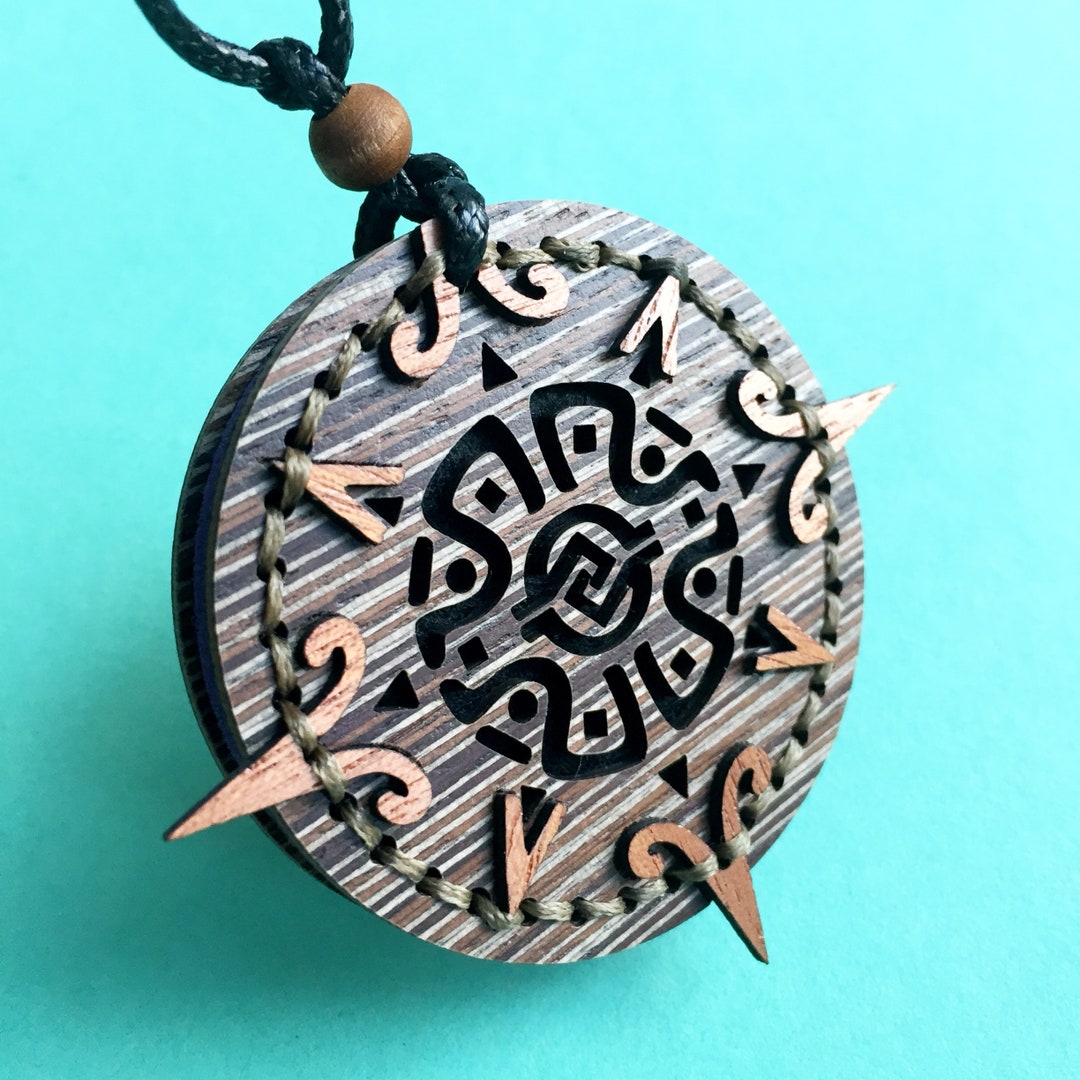 Maya and Aztec Gift Set of Rear View Mirror Ornament and Pendant in the ...