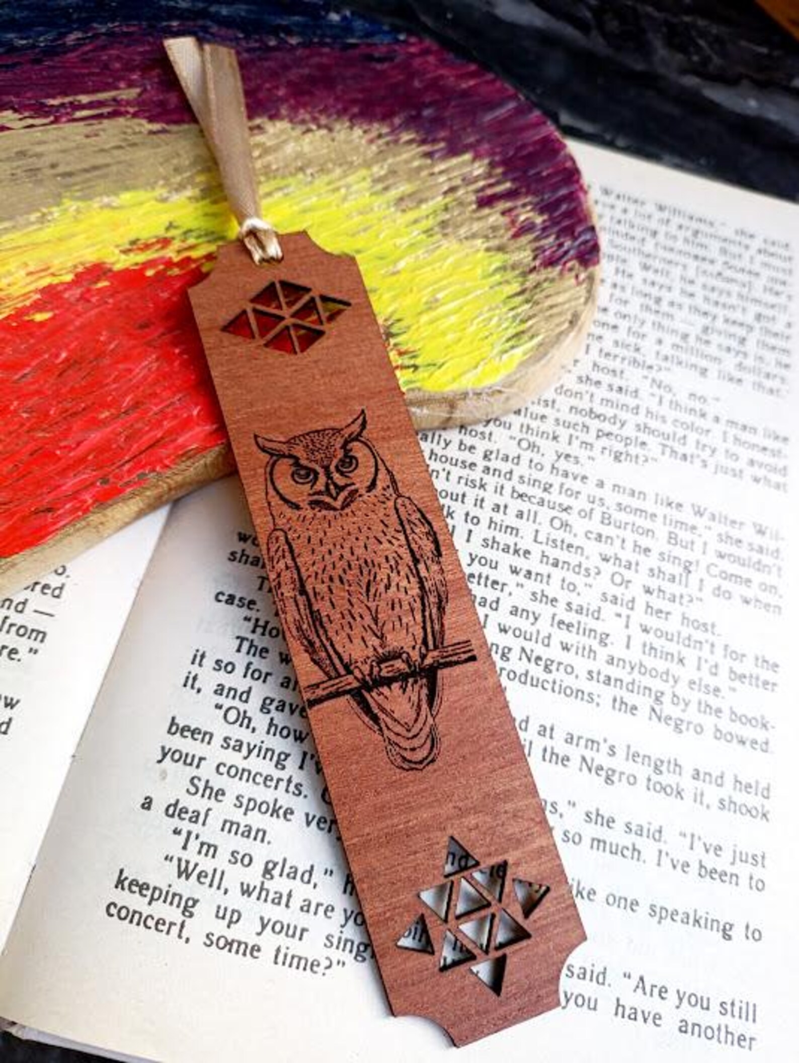 Owl Wooden Bookmark - Etsy