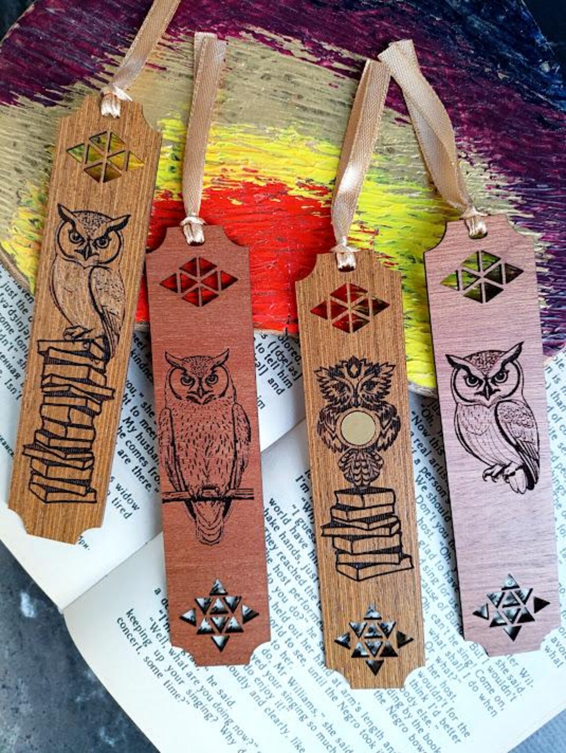 Owl Wooden Bookmark - Etsy