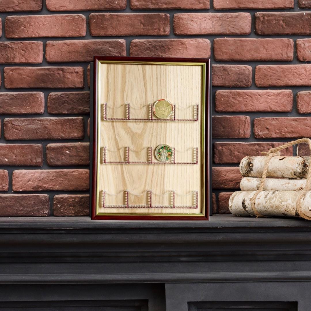 Personalized Military Challenge Coin Frame Display, 12 Coin Wooden ...