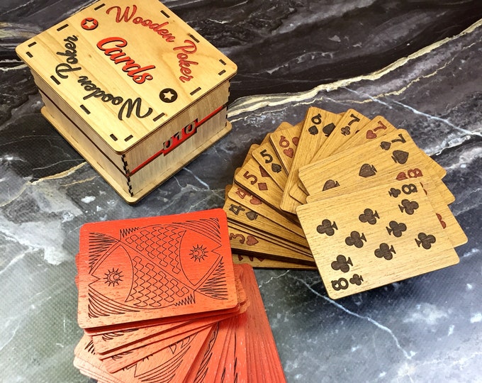 Wooden Playing Cards - Etsy