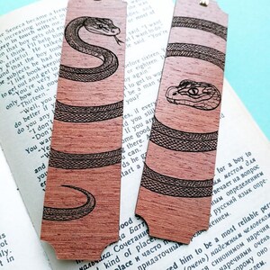 Snake Wooden Bookmark, Ideal Thickness Wood Bookmark - Etsy