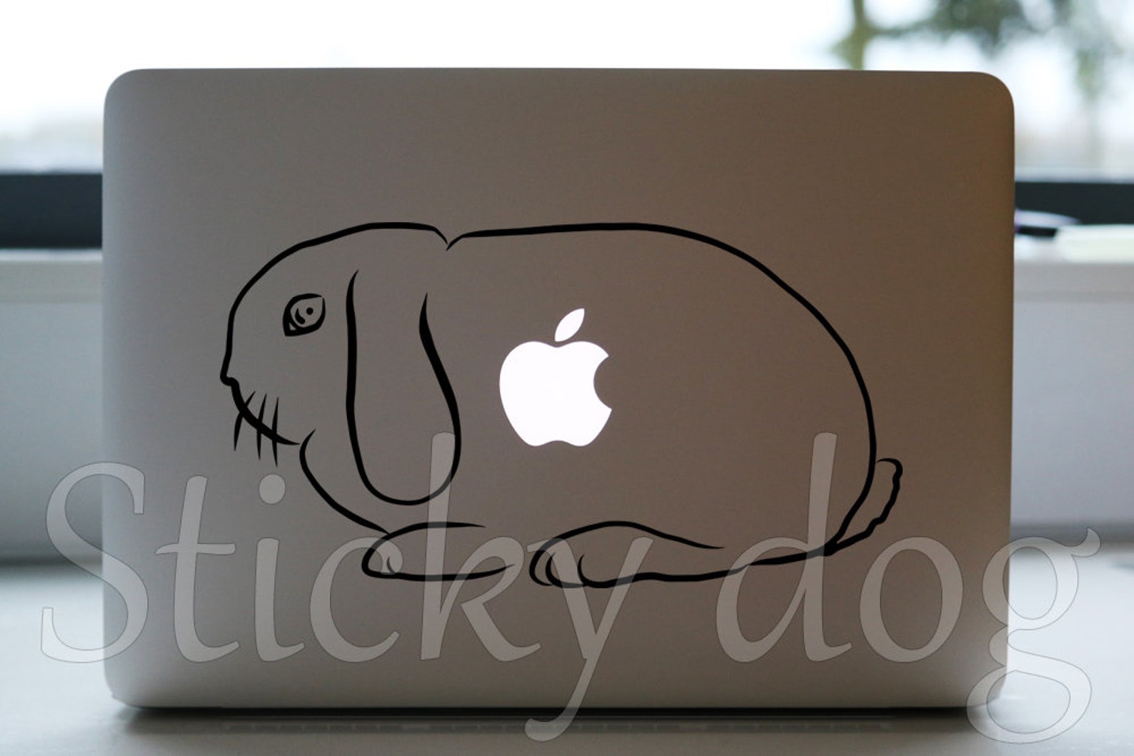 Holland Lop Silhouette Rabbit Sticker - Etsy