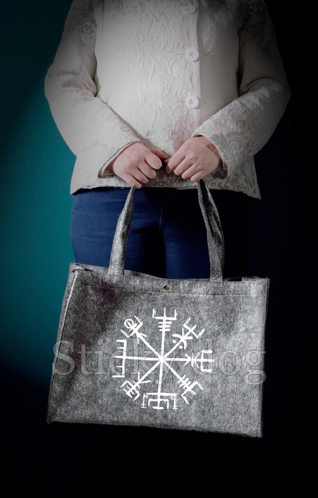 Felt Bag Norwegian Viking Compass Vegvisir - Etsy