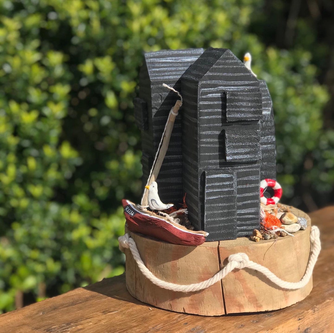 Hastings fishing net huts wooden model Hastings old town - Etsy.de