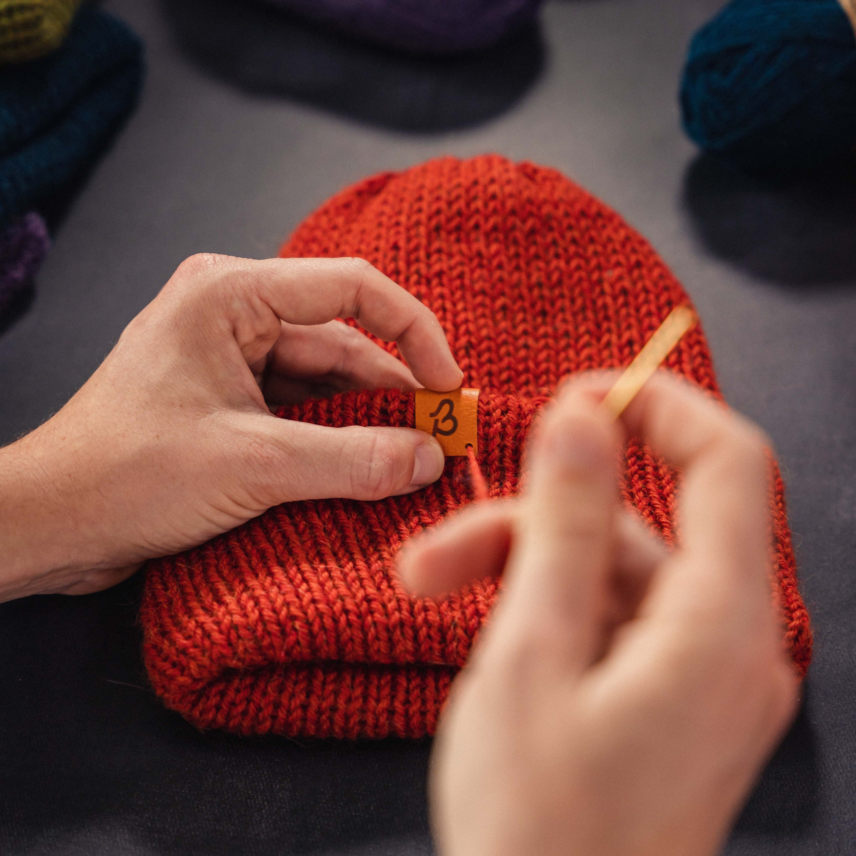 Alpaca Wool Trawler Beanie Hat. Soft and Snug Red Wooly Beanie ...