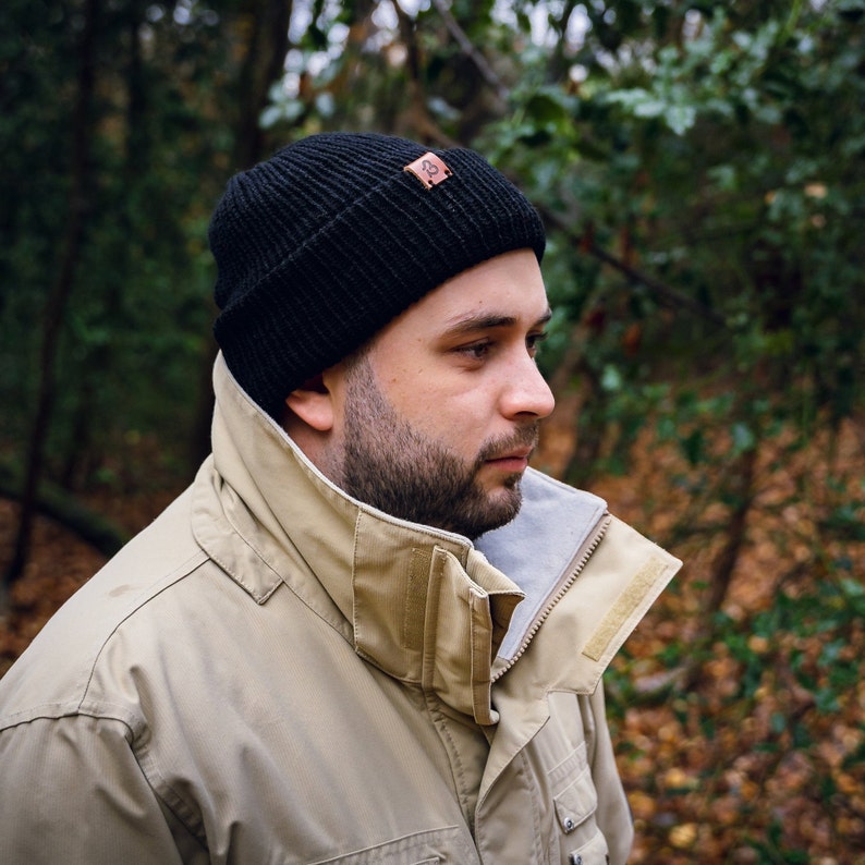 Hand-crafted Slack Fit Wooly Hat. Super Soft Comfortable Midnight Black ...