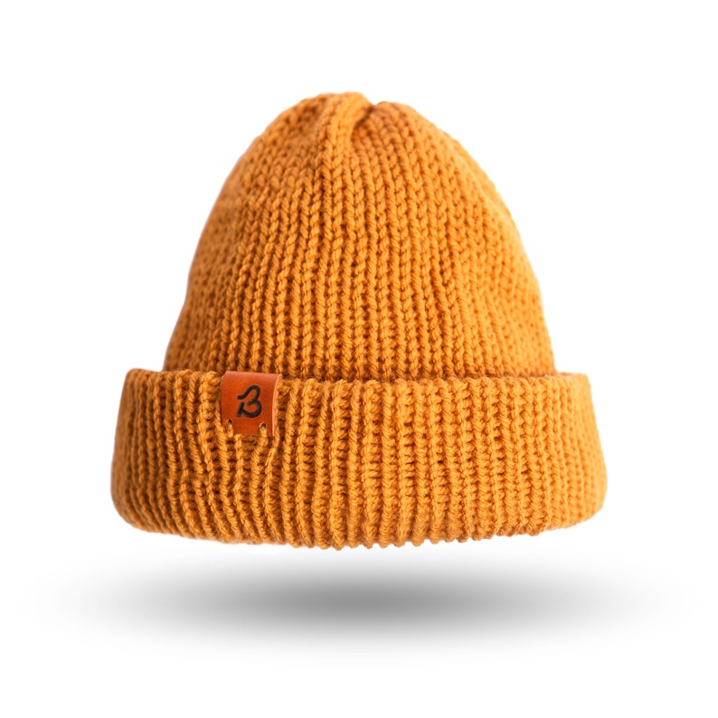 Hand-crafted Slack Fit Wooly Hat. Super Soft Comfortable Burnt Mustard ...