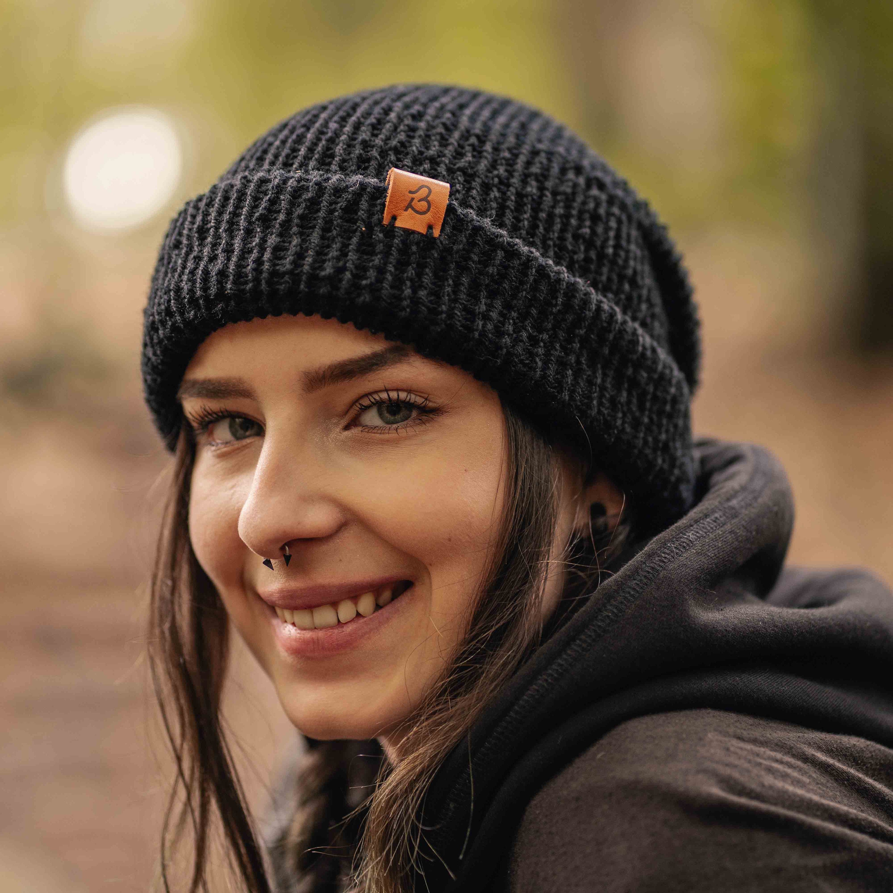 Hand-crafted Slack Fit Wooly Hat. Super Soft Comfortable Midnight Black ...