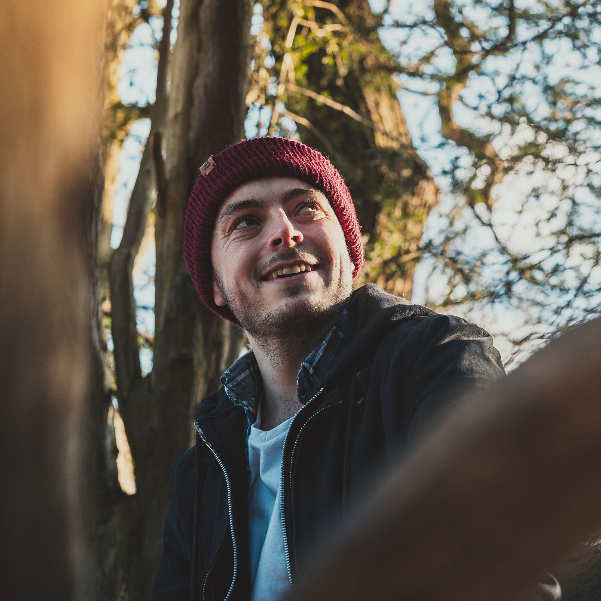 Hand-crafted Slack Fit Wooly Hat. Super Soft Comfortable Dark Burgundy ...