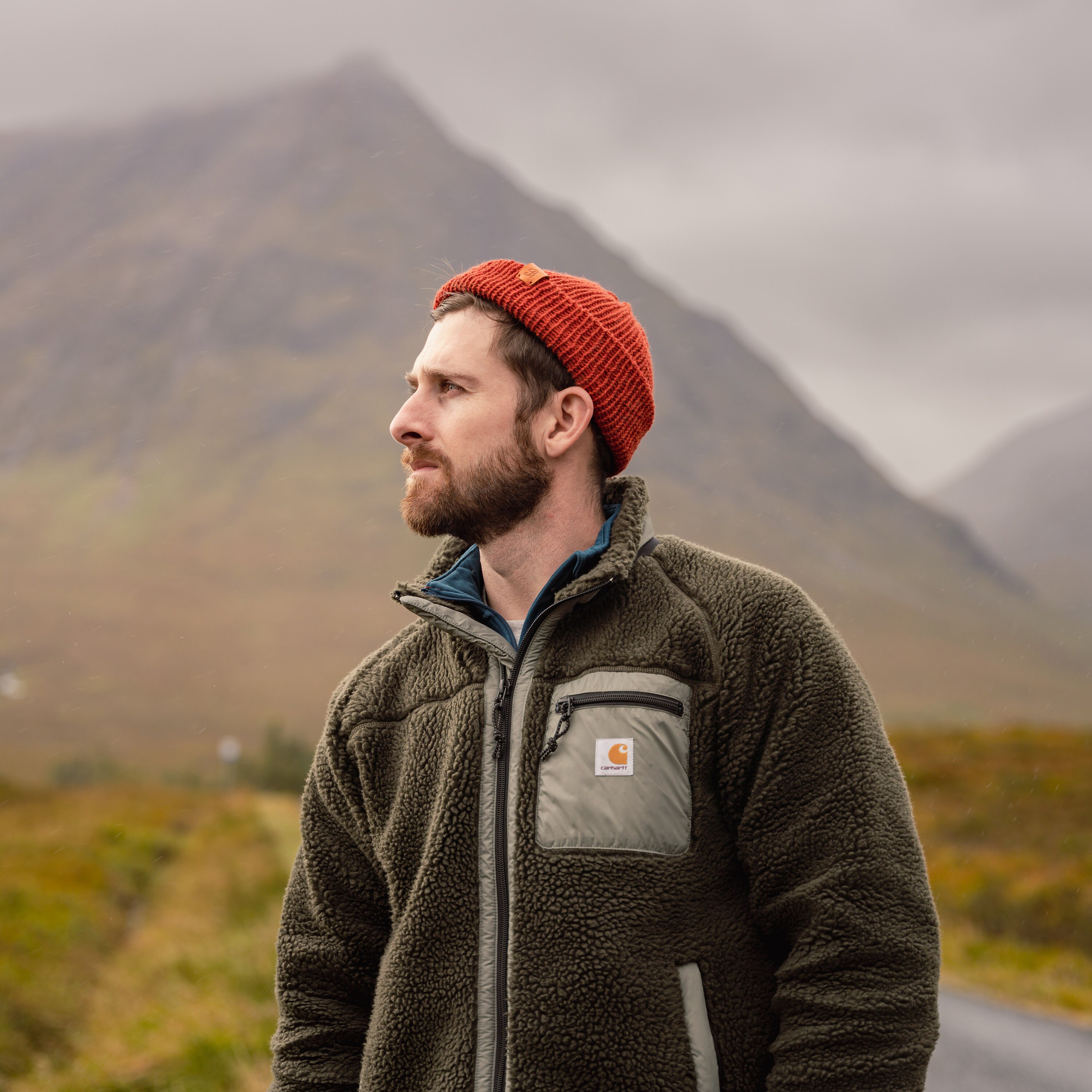 Alpaca Wool Trawler Beanie Hat. Soft and Snug Red Wooly Beanie ...