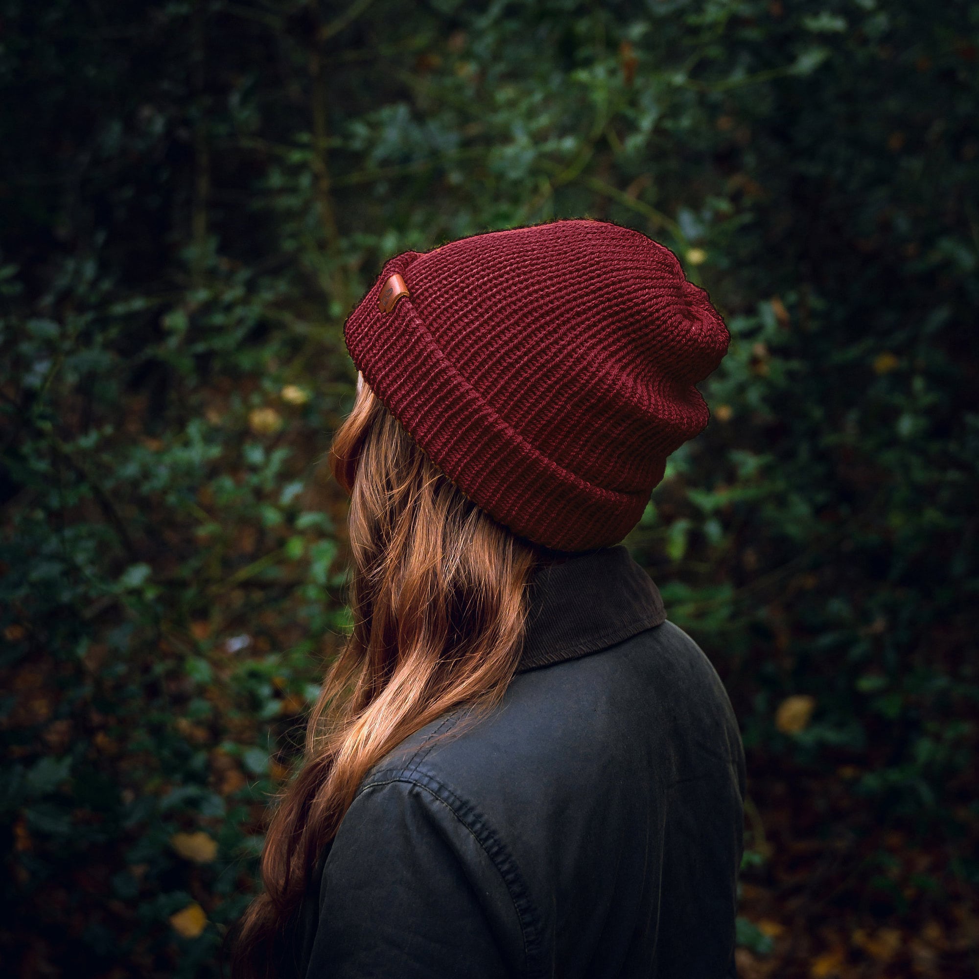 Hand-crafted Slack Fit Wooly Hat. Super Soft Comfortable Dark Burgundy ...