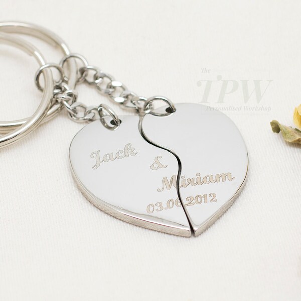 Split Heart Necklace - Etsy