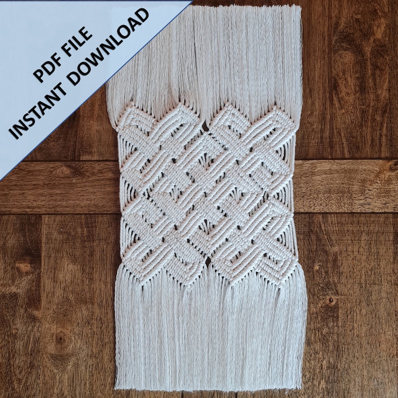 Macrame Celtic Knot Table Runner Pattern Instant Digital - Etsy