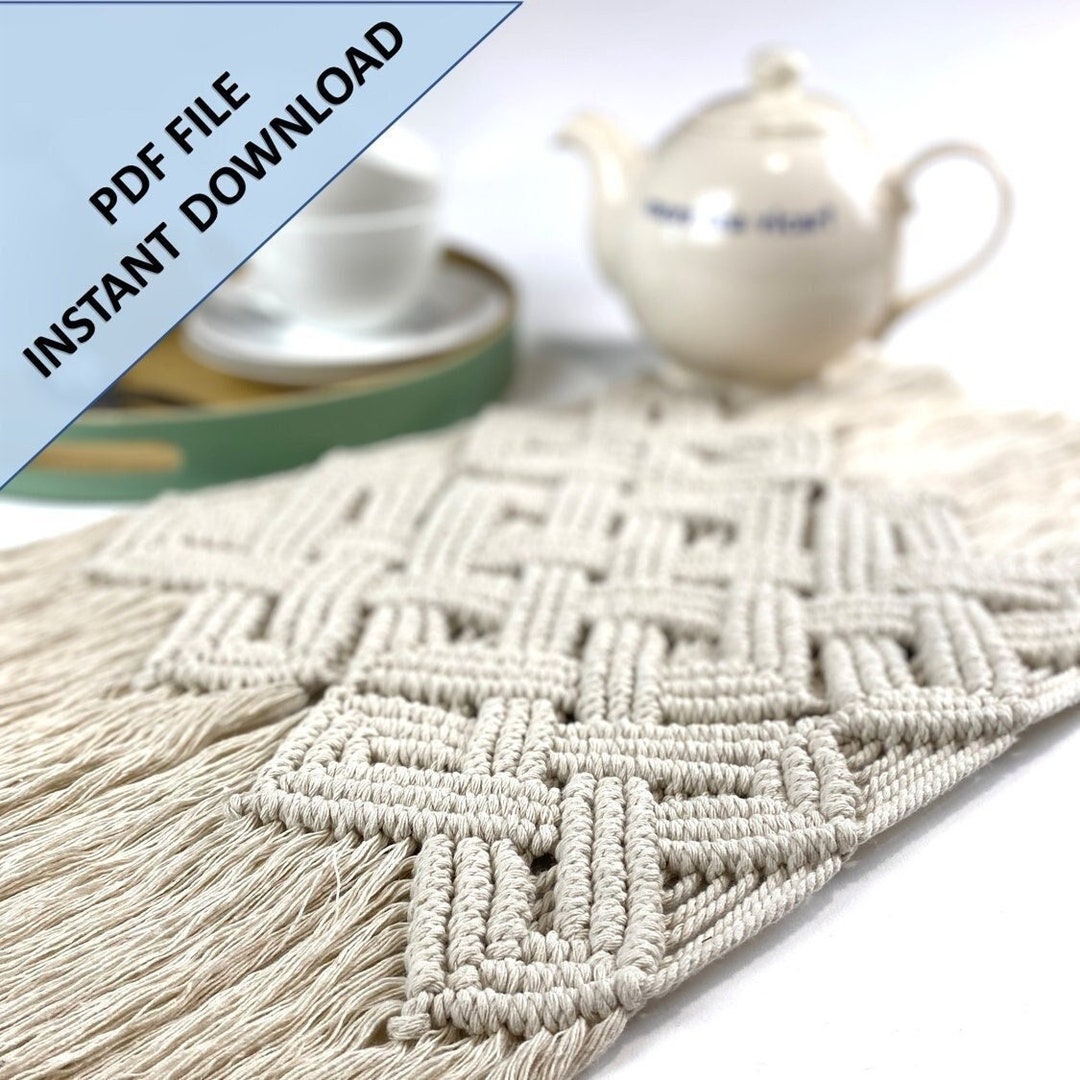 Macrame Celtic Knot Table Runner Pattern, Instant Digital Download of ...